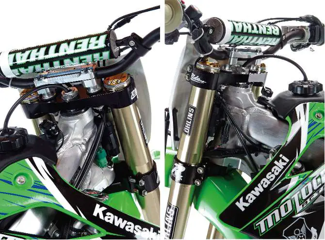 MXA TEAM TESTED: RIDE ENGINEERING KX450F 21.5MM OFFSET TRIPLE CLAMP ...