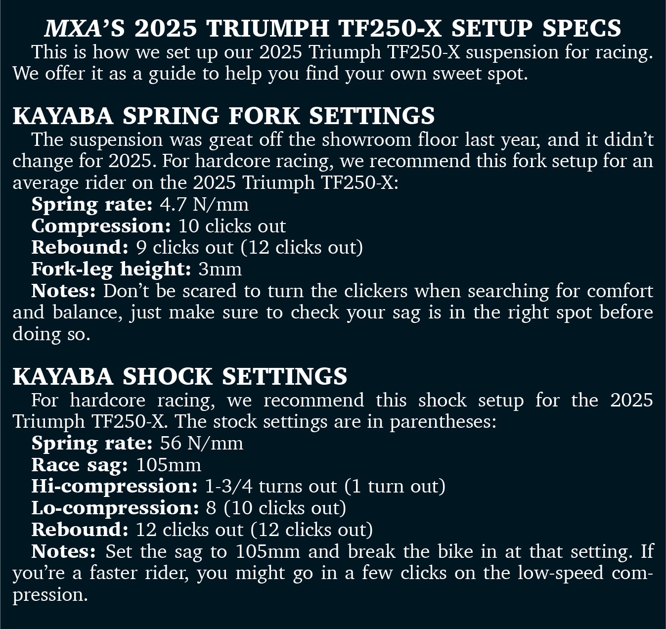 MXA RACE TEST: THE REAL TEST OF THE 2025 TRIUMPH TF250-X - Motocross ...