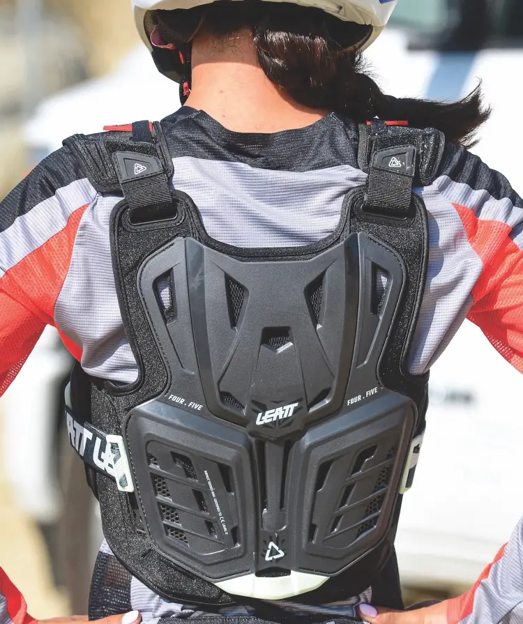MXA TEAM TESTED: LEATT 4.5 JACKI CHEST PROTECTOR - Motocross Action ...